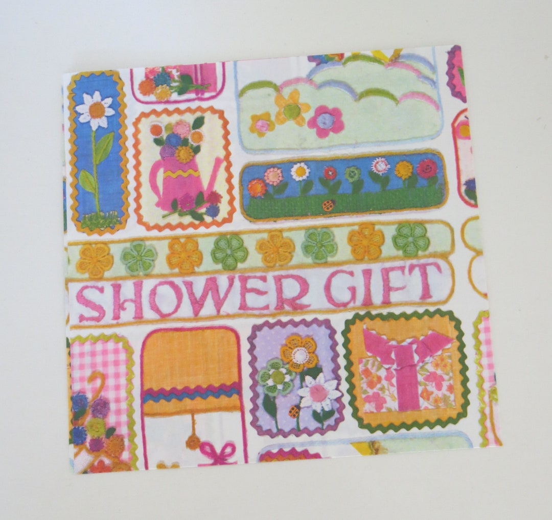 Vintage Rust Craft Gift Wrap - SHOWER Theme - Wrapping Paper - Crafty ...