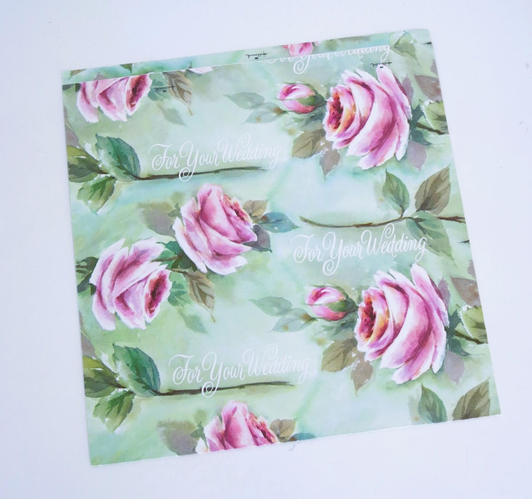 Vintage Hallmark WEDDING Themed Gift Wrap - Wrapping Paper - Beautiful ...