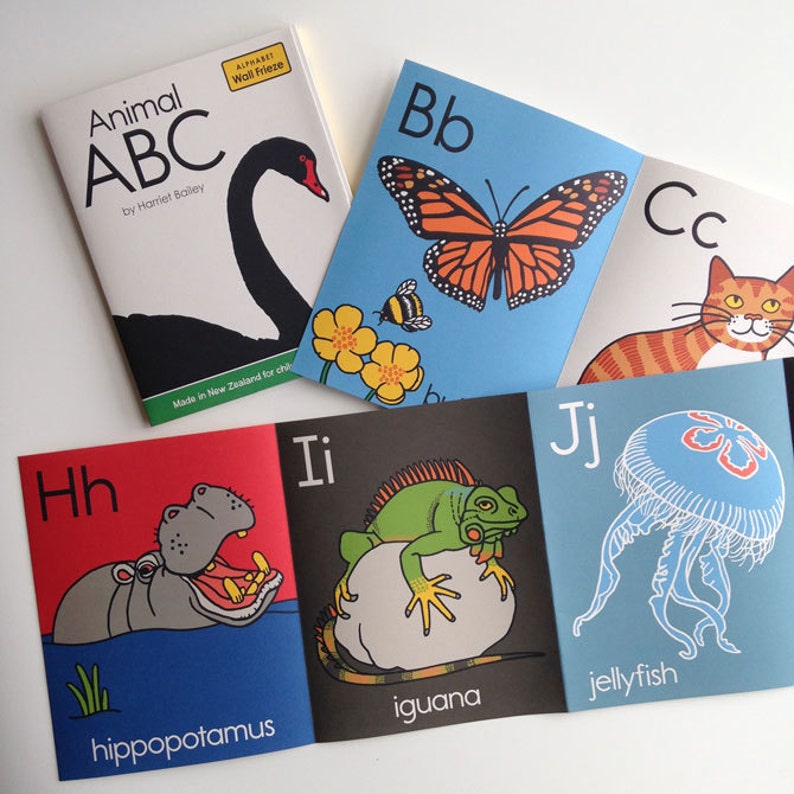 Animal ABC Wall Frieze, Fun and Colourful for Children's Bedroom, Learn ...