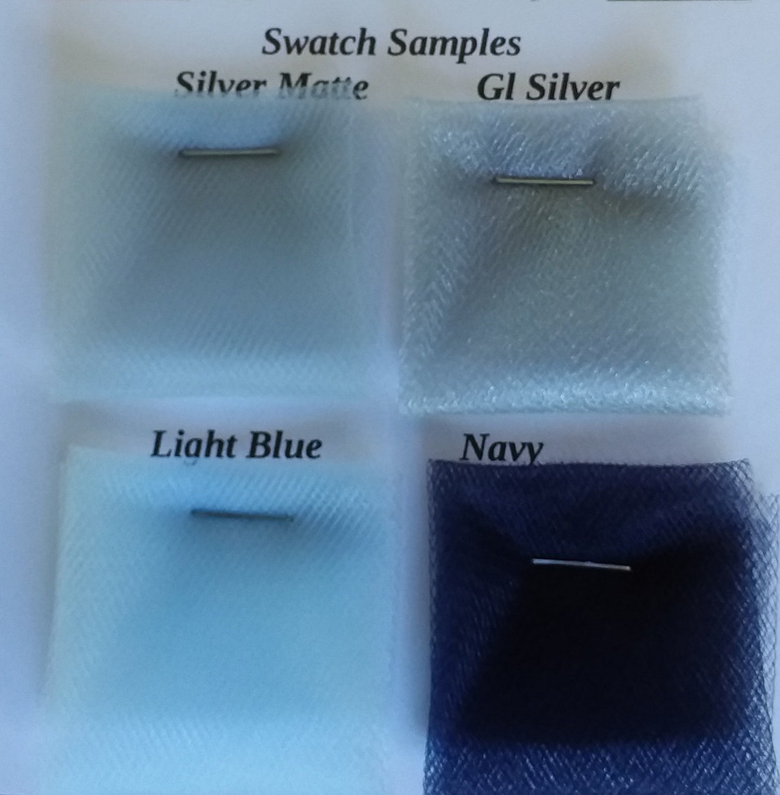 Wedding Veil Color Swatches Samples Sample Pack Whites | Etsy