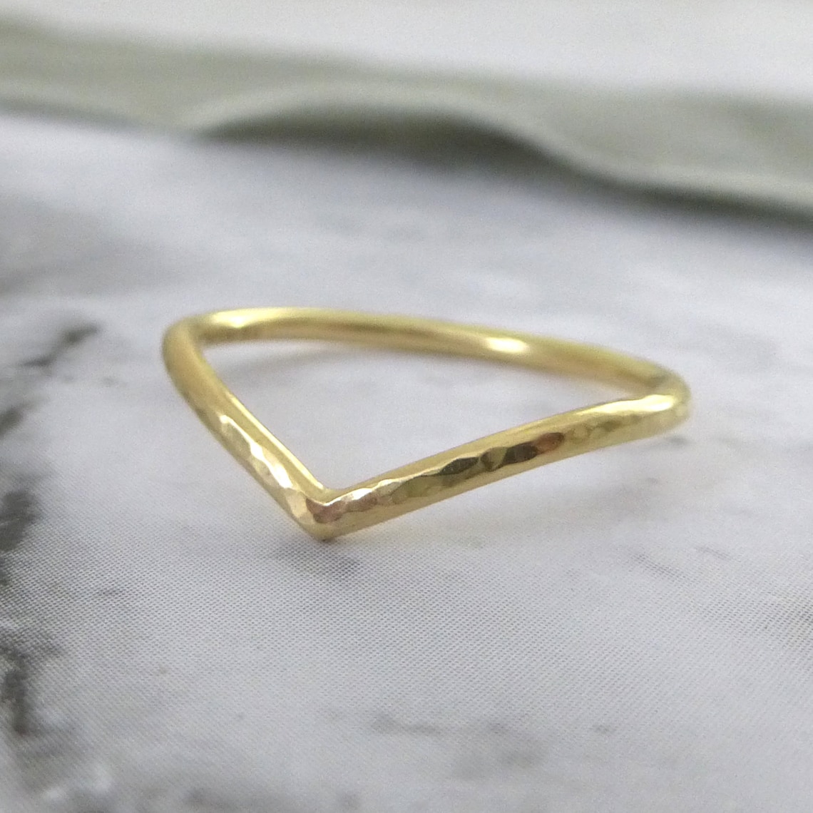 Gold Wishbone Wedding Ring 18ct Gold Wishbone Ring Gold | Etsy