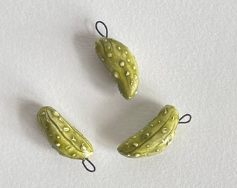 Pickle Charm Pickle Polymer Clay Pendant Food Miniature - Etsy