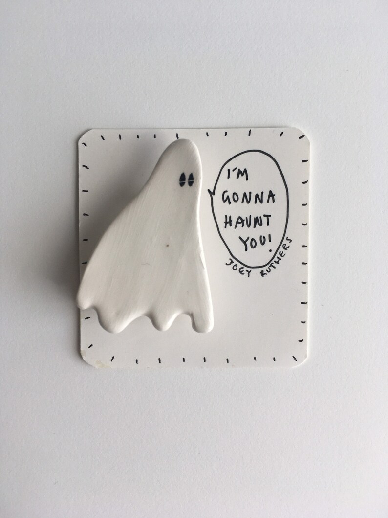 Ceramic Ghost Brooch - Etsy