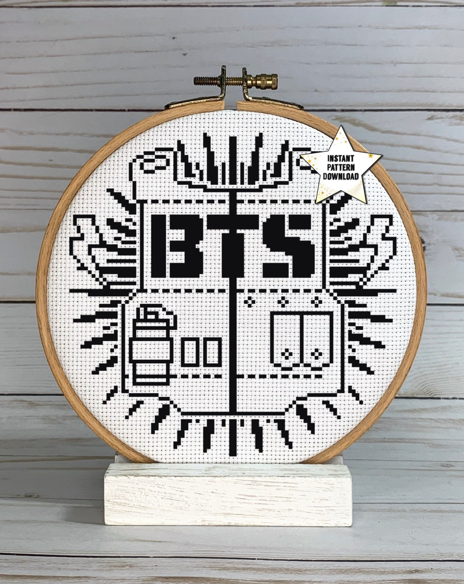 BTS Kpop Boy Band Logo Cross Stitch Pattern Bangtan Boys - Etsy