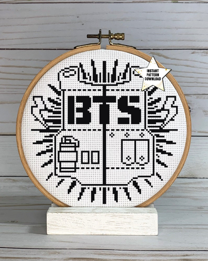 BTS Kpop Boy Band Logo Cross Stitch Pattern Bangtan Boys - Etsy