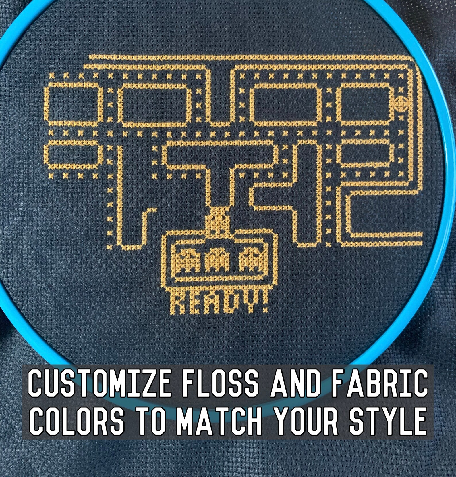 Pacman Cross Stitch Pattern: Easy Modern Embroidery (digital Download ...