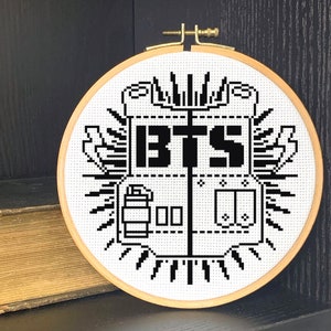 BTS Kpop Boy Band Logo Cross Stitch Pattern | Bangtan Boys | Modern ...