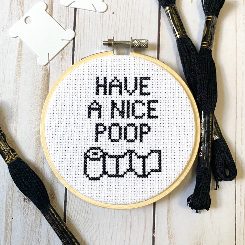 Poop Cross Stitch - Etsy