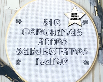 Addams Family Motto Cross Stitch Pattern - Etsy