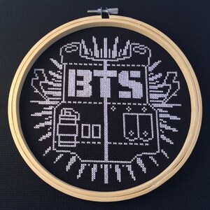 BTS Kpop Boy Band Logo Cross Stitch Pattern | Bangtan Boys | Modern ...