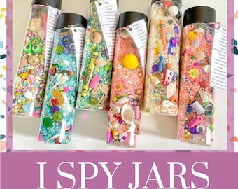 I Spy Jars 10 Oz Seek N Find Jar Sensory Tube Calm Down - Etsy