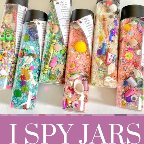I Spy Jumbo Jar 16oz Seek and Find sensory Bottle Calm - Etsy