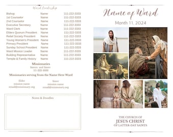 Sacrament Program Template MULTIPLE Templates INCLUDED Church Program ...