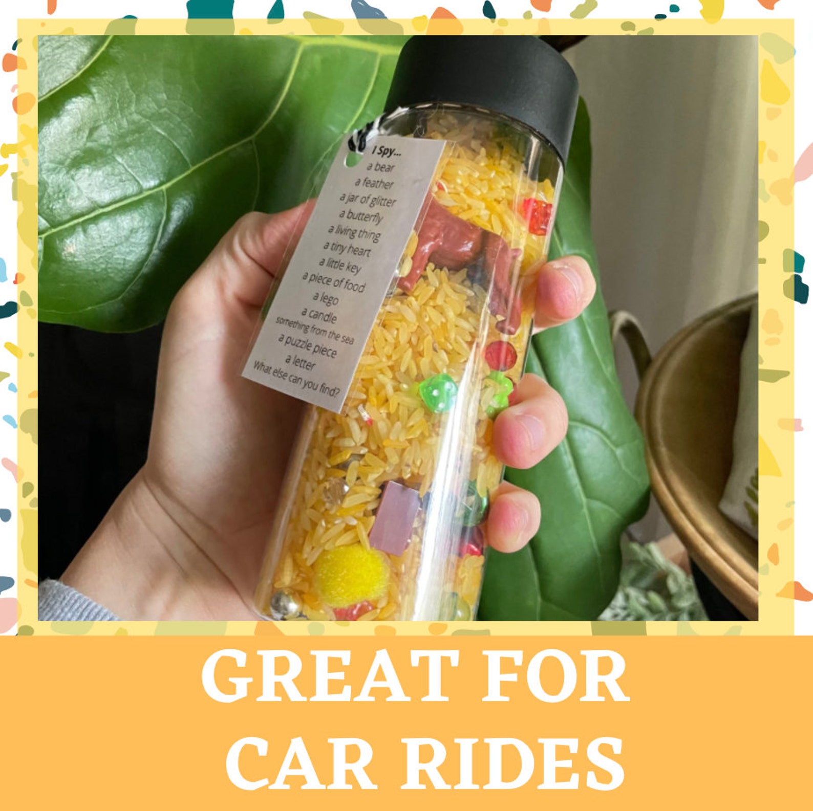 I Spy Jars 10 Oz | Seek N Find Jar | Sensory Tube | Calm Down Jar | Car ...