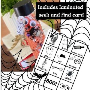 I Spy Jar HALLOWEEN 16oz| Seek and Find |sensory Bottle | Calm Down Jar ...