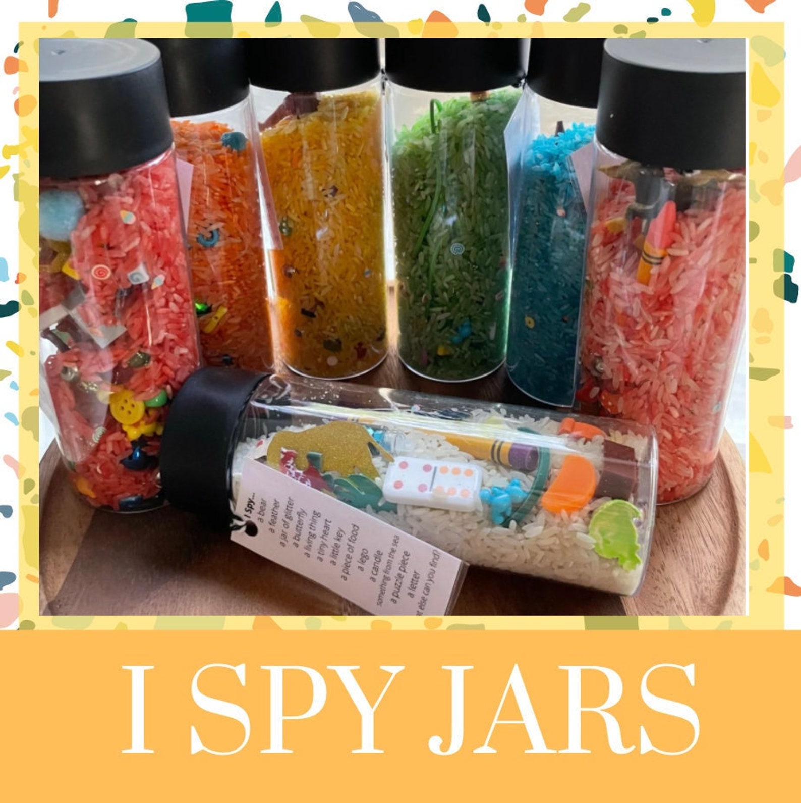 I Spy Jars 10 Oz Seek N Find Jar Sensory Tube Calm Down - Etsy