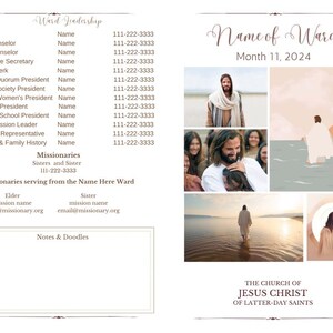 LDS Ward Bulletin Template: Customizable Church Program (canva) - Etsy