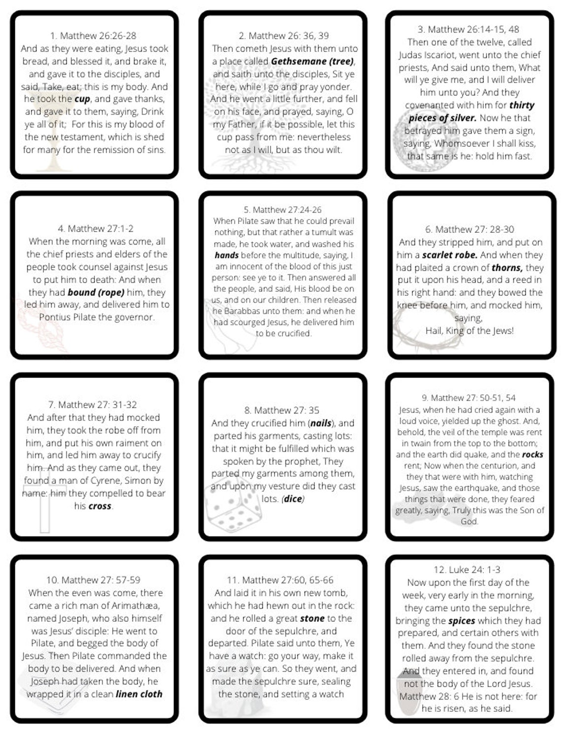 Resurrection Eggs the Easter Story Crucifixion Story Printable - Etsy