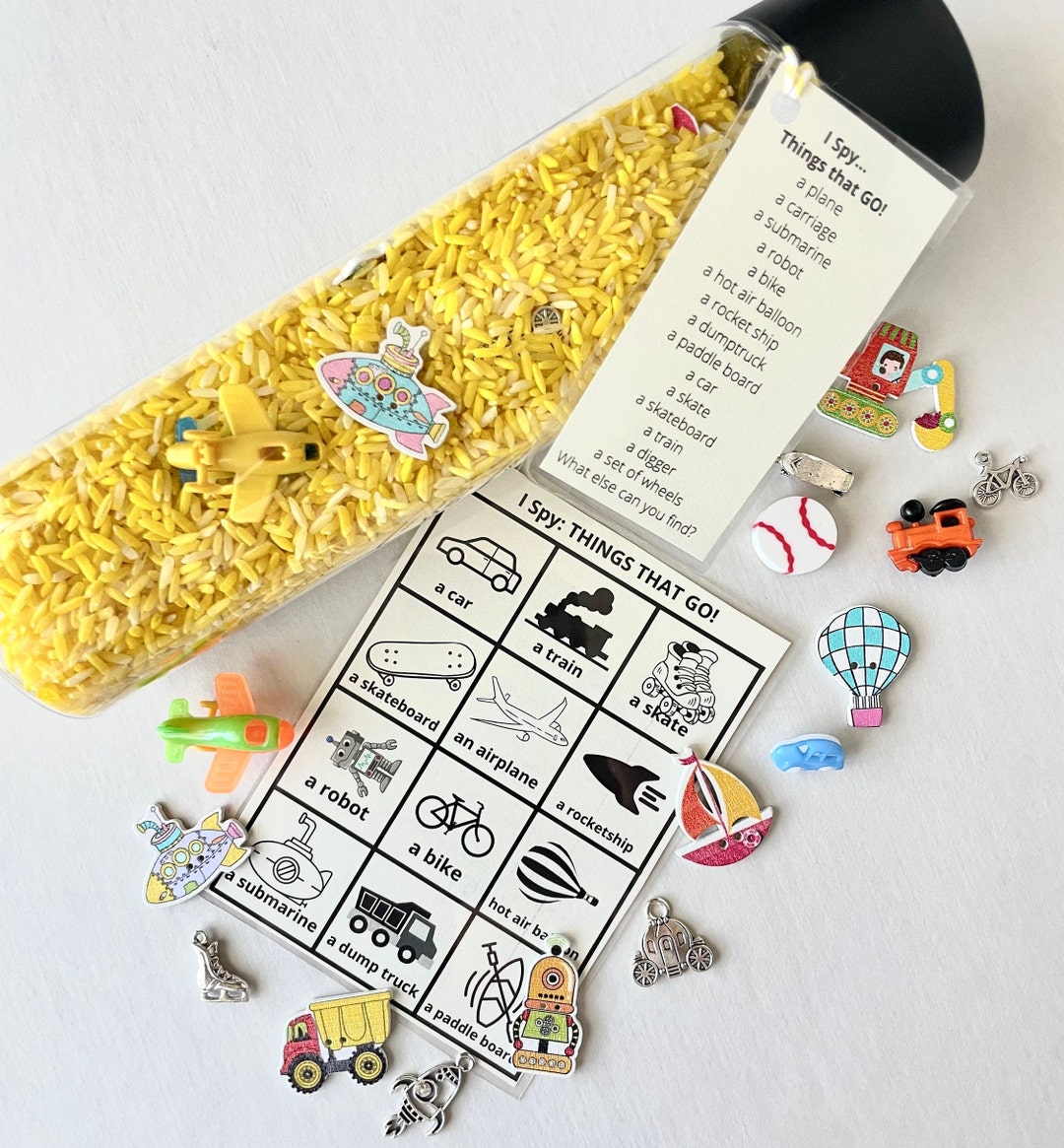 I Spy Jars THINGS THAT GO Edition | Calm Down Jar | Quiet Corner ...