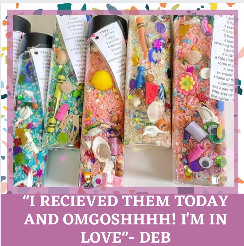 I Spy Jumbo Jar 16oz Seek and Find sensory Bottle Calm | Etsy