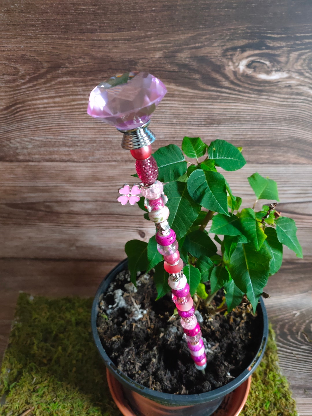 Medium Beaded Garden Stake, Fairy Stick, Pixie Stick, Sun Catcher ...