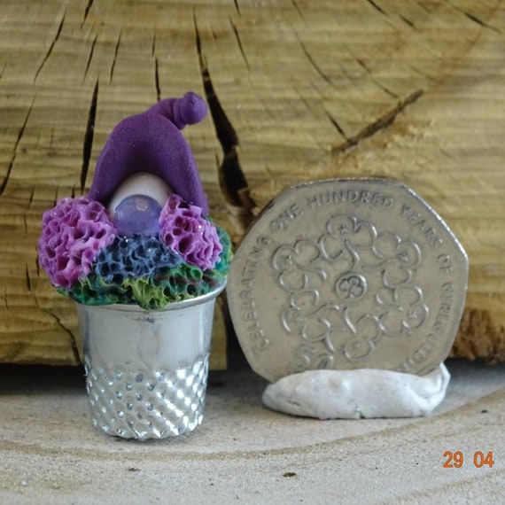 Tiny Thimble Fairy House Pixie House. Polymer Clay Miniature | Etsy