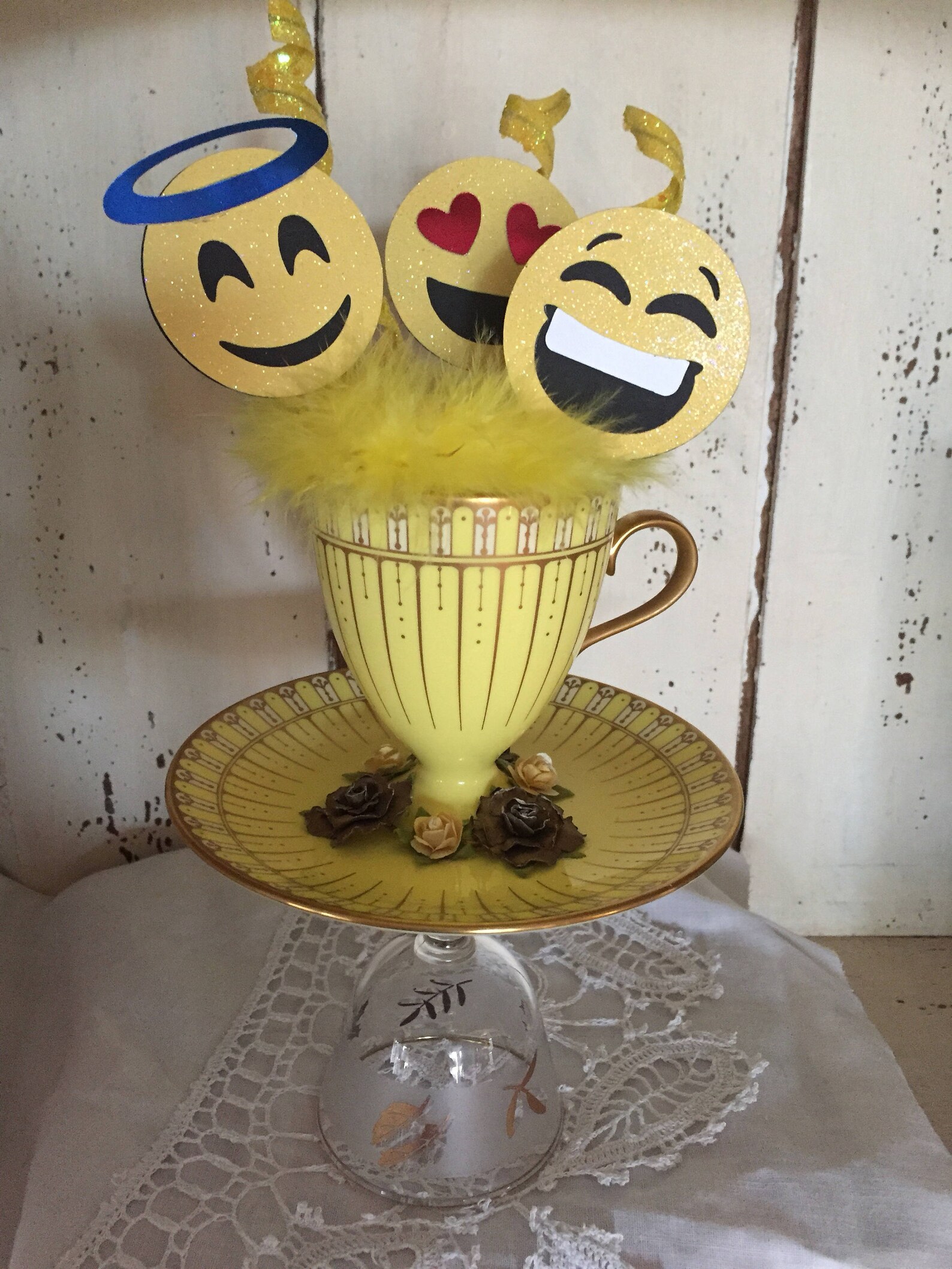 Bright and Cheerful Emoji Tea Cup - Etsy