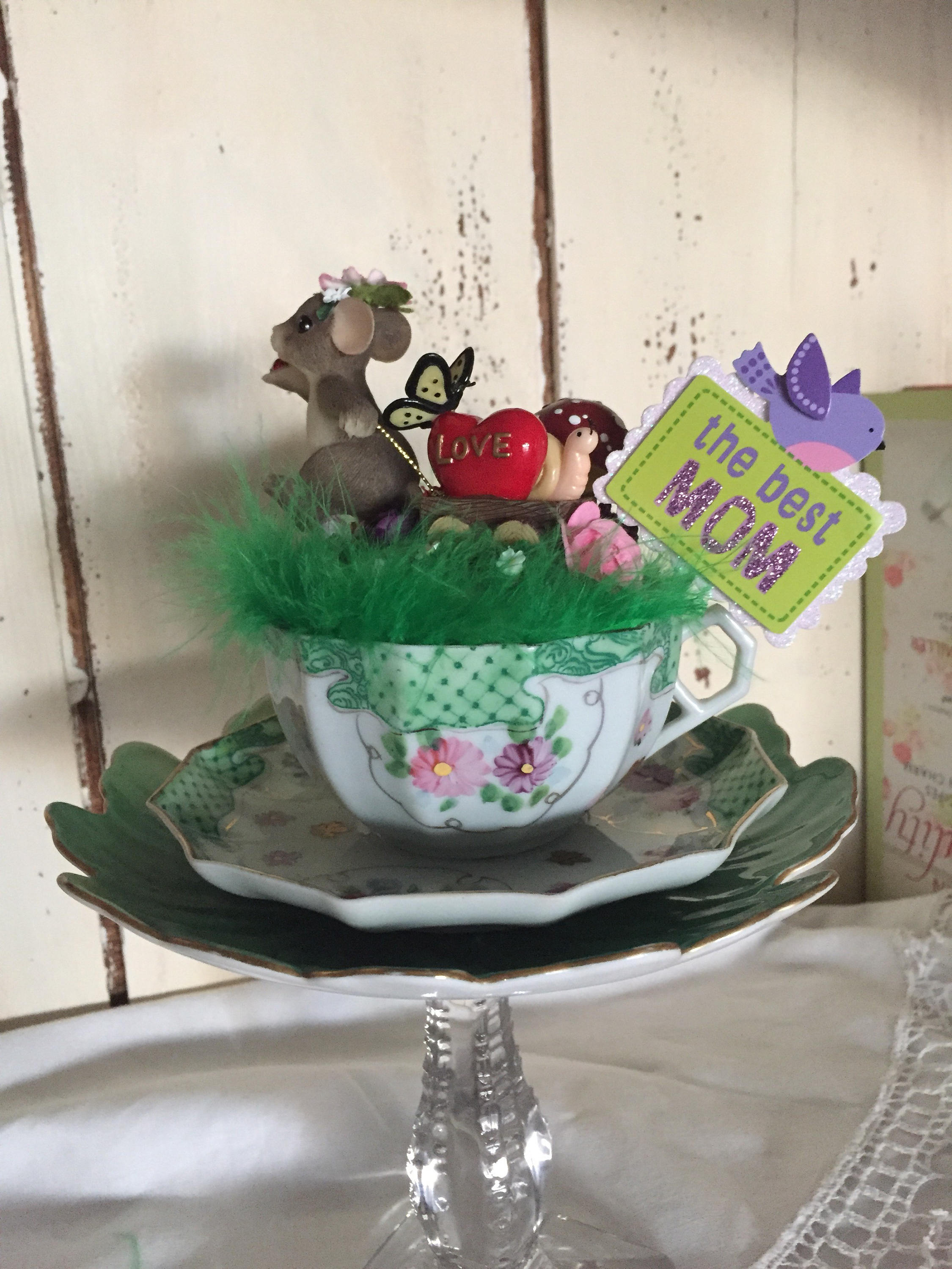 The Best Mom Mouse Tea Cup - Etsy