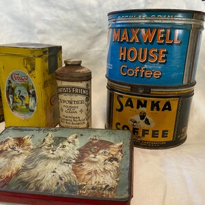 Vintage Advertising Tin Metal Box Mione Waterless Cleaner Soap Yellow ...