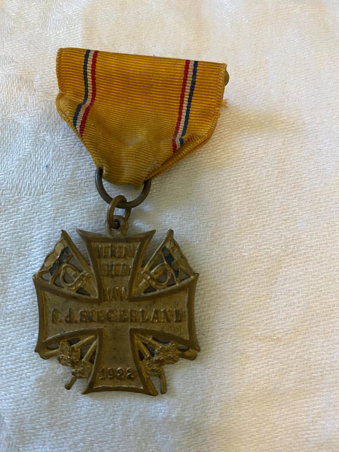 Military Officer Service Cross Badge 1922 Medal Vintage Metal Antique ...