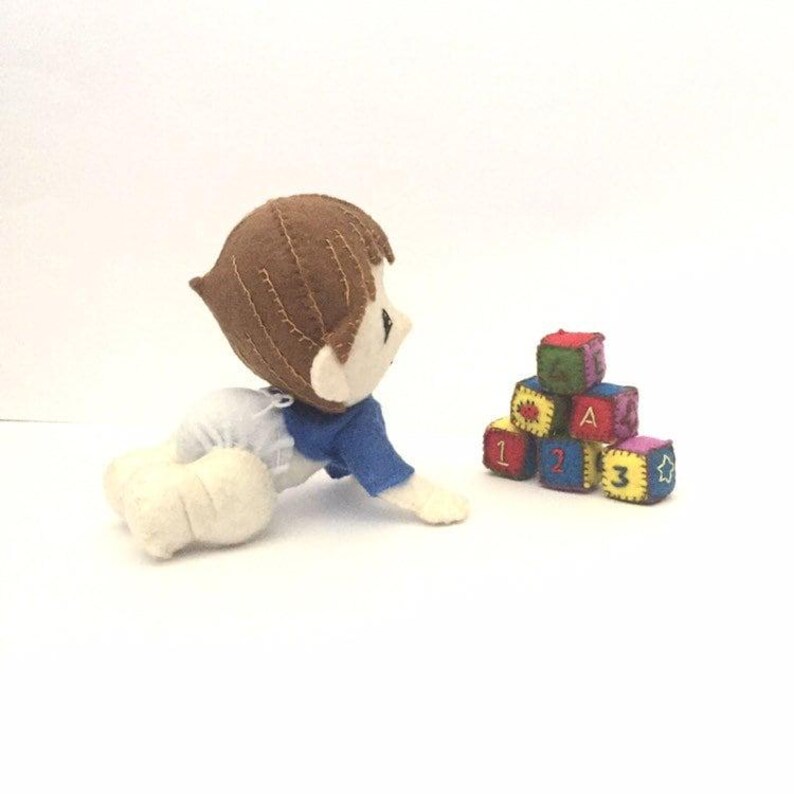 Felt Crawling Baby Sewing Pattern: Handmade Doll (PDF Pattern) - Etsy UK