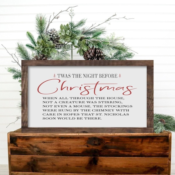 Twas the Night Before Christmas Sign - Etsy