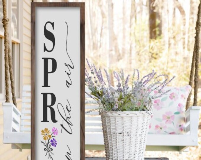 Spring is in the Air Porch Sign, Welcome Spring Porch Sign, Spring ...