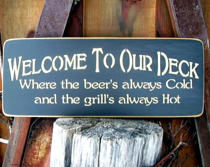 Outdoor Signs, Outdoor Deck Signs, Wood Outdoor Signs, Deck Decor, Deck ...