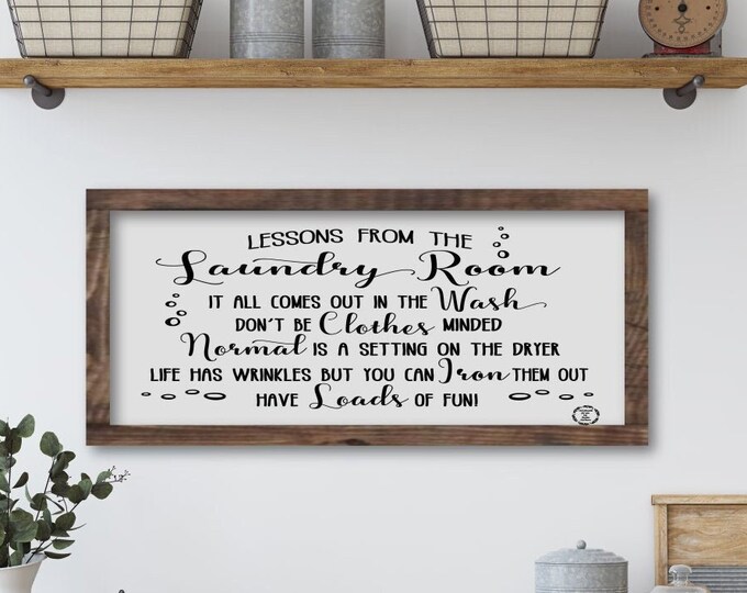 Laundry Room Wall Decor, Laundry Room Sign, Rustic Laundry Sign, Wood ...
