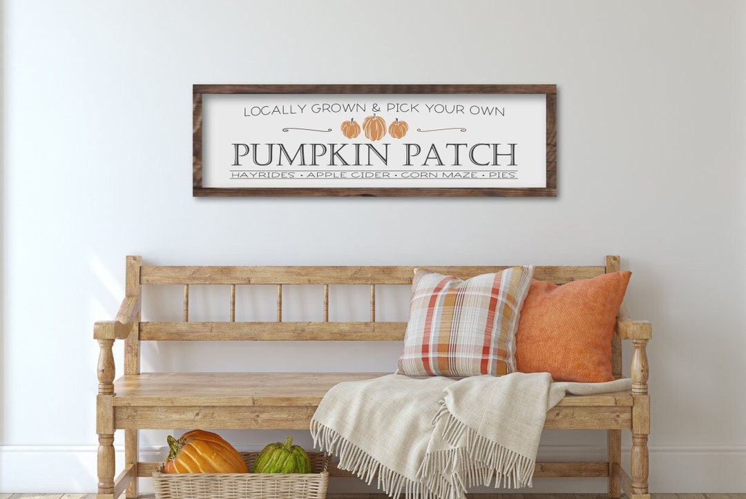Fall Wall Decor, Pumpkin Patch Sign, Fall Signs Farmhouse, Halloween ...