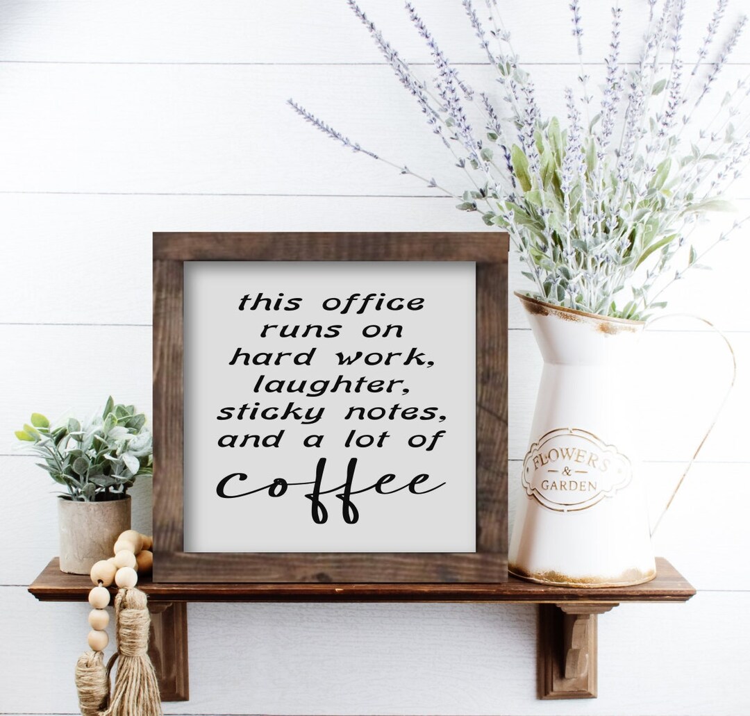Home Office Wood Sign, Coffee Bar Sign, Coffee Lovers Gift, Coffee Sign ...