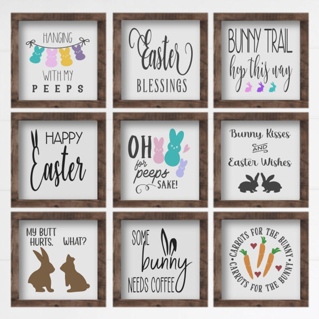 Happy Easter Sign Decor, Easter Tiered Tray Signs, Spring Home Decor ...