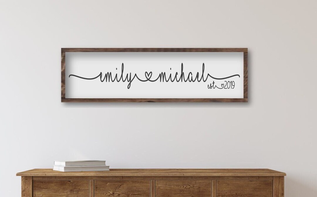 Personalized Wooden Couples Name Sign, Wedding Gift, Engagement Gift ...