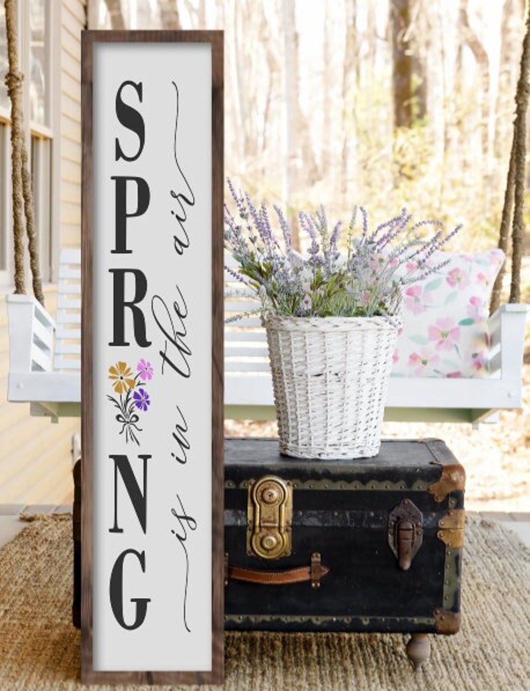 Spring is in the Air Porch Sign, Welcome Spring Porch Sign, Spring ...