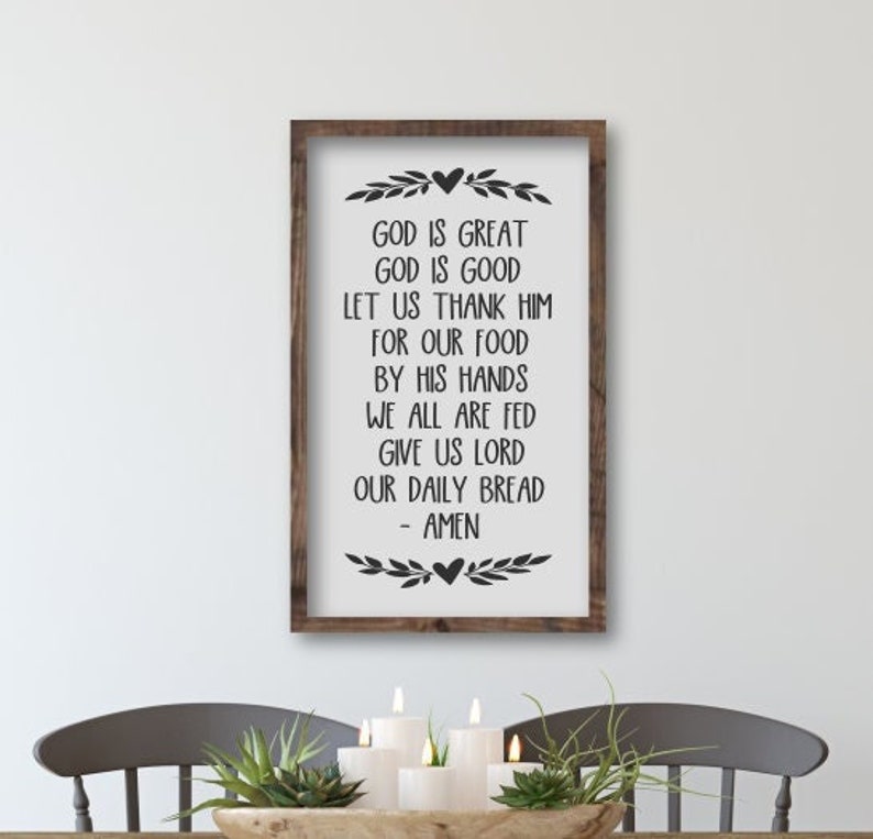 God is Good Sign Dining Room Wall Decor Kitchen Prayer - Etsy Canada