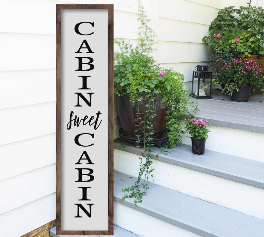 Cabin Sweet Cabin Sign Cabin Outdoor Signs Rustic Front - Etsy