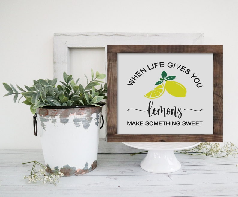 When Life Gives You Lemons Wood Sign Lemon Signs Farmhouse - Etsy Canada