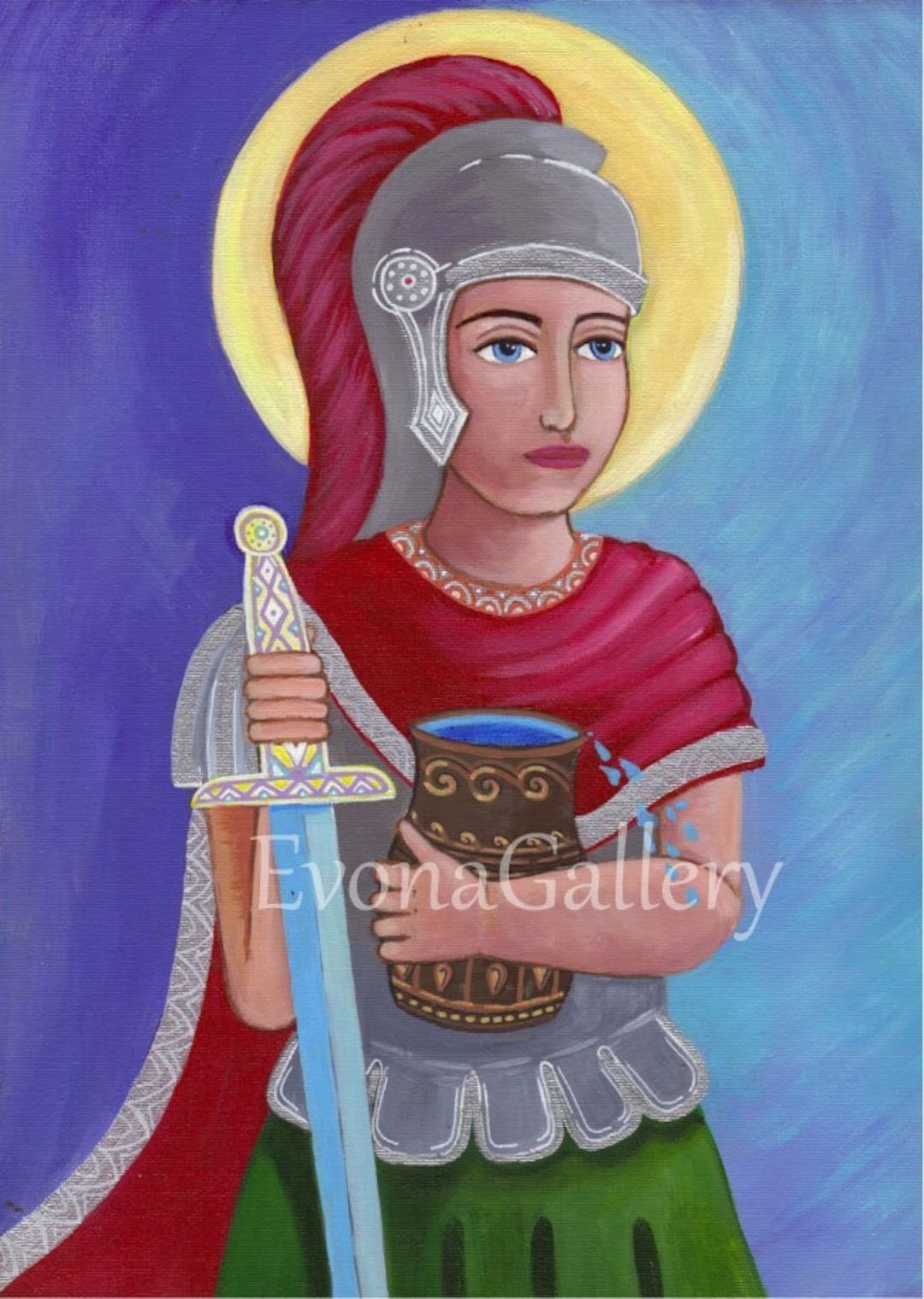 St. Florian Catholic Fine Art Print, Patron of Fire Fighters, Catholic ...