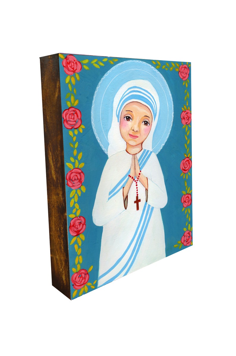 St. Mother Teresa of Calcutta Print Mounted on Wood Panel - Etsy