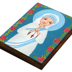 St. Mother Teresa of Calcutta, Print Mounted on Wood Panel, Christian ...