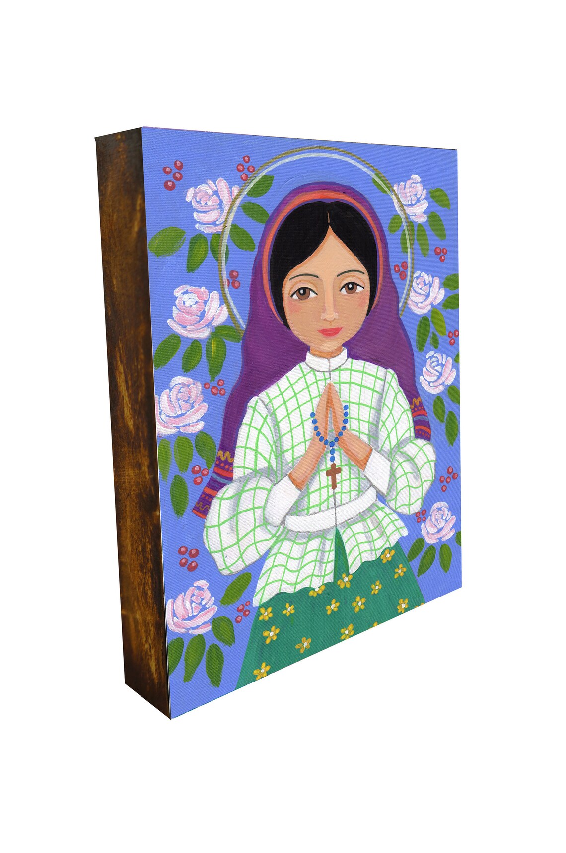 St. Jacinta Marto Catholic Folk Art Painting Print Mounted - Etsy