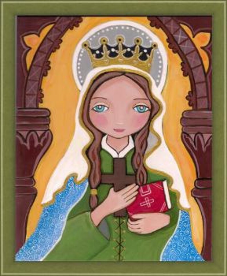 St. Margaret of Scotland 8 X 10 Print of Original Art mix - Etsy