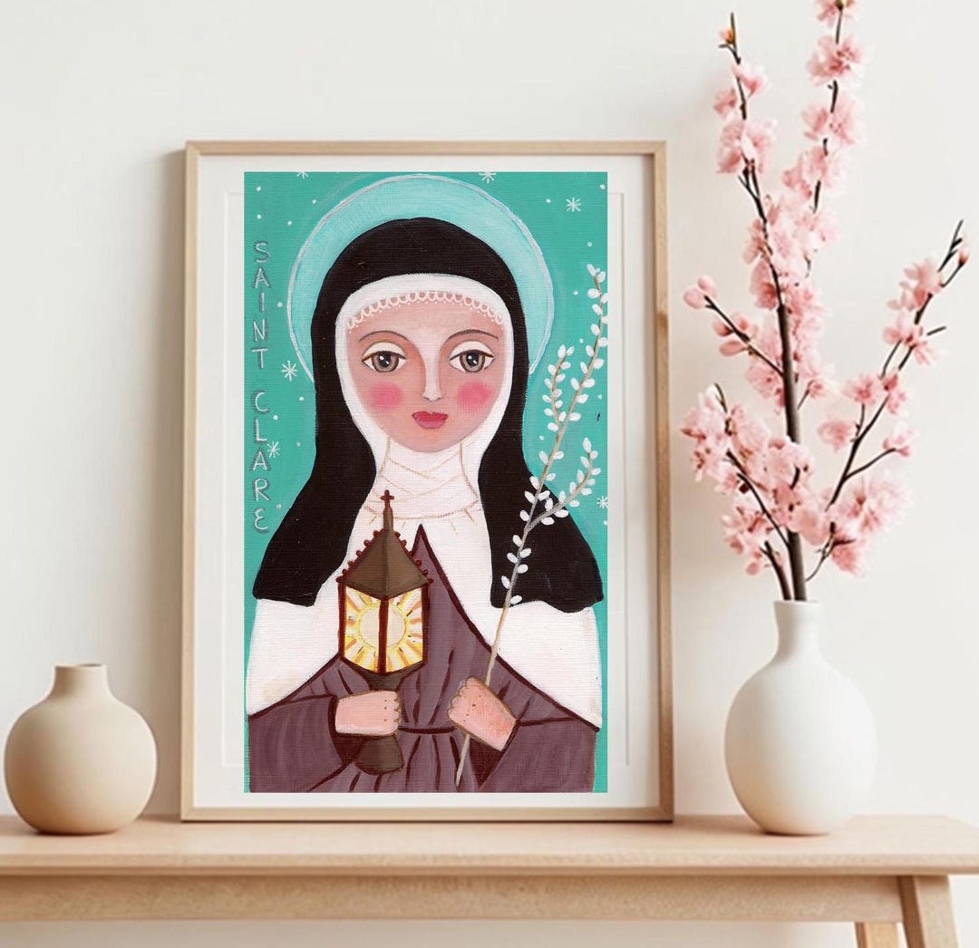 Saint Clare of Assisi, Santa Clara, Partion of Eyes, Religious Gift ...