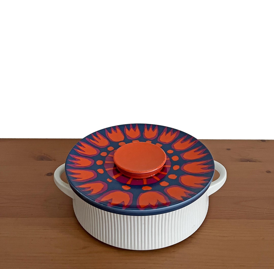 Vintage German 1970s Lidded Casserole Thomas Flammfest in Tulip Motif ...